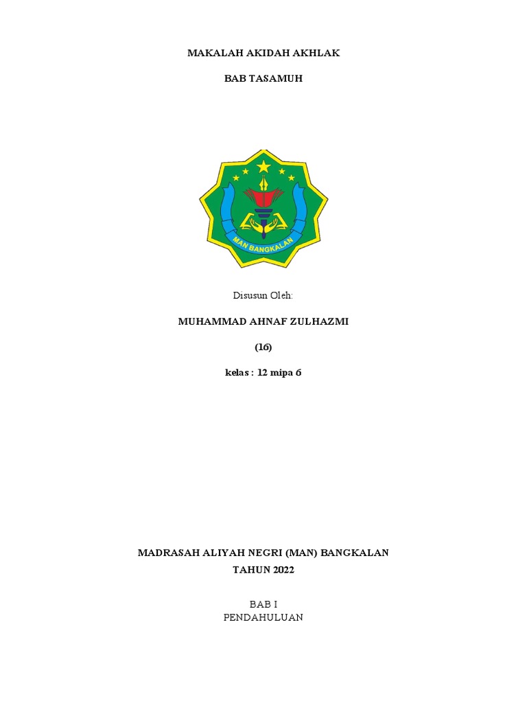 Toleransi dalam Islam: Konsep Tasamuh | PDF