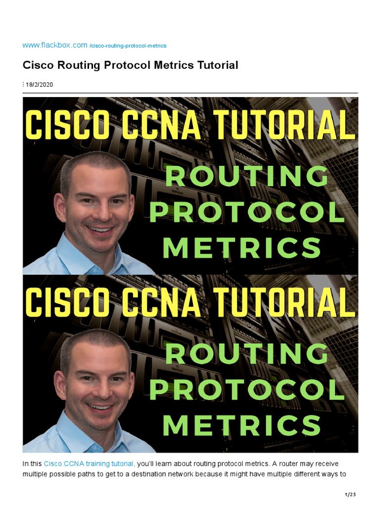 Cisco Routing Protocol Metrics Tutorial | PDF | Routing | Computer Network