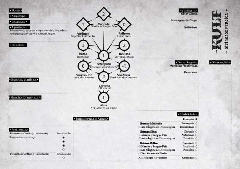 Kult - Ficha Editavel | PDF