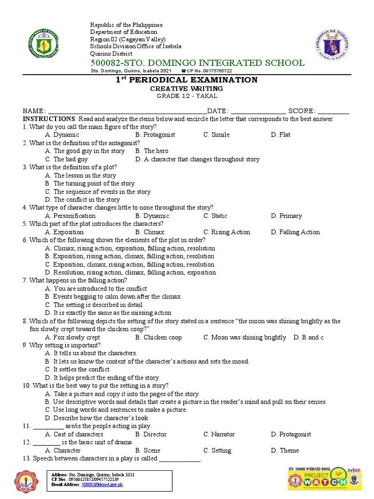 1ST Periodical Test - 1ST Sem 2223 | PDF | Poetry | The Arts