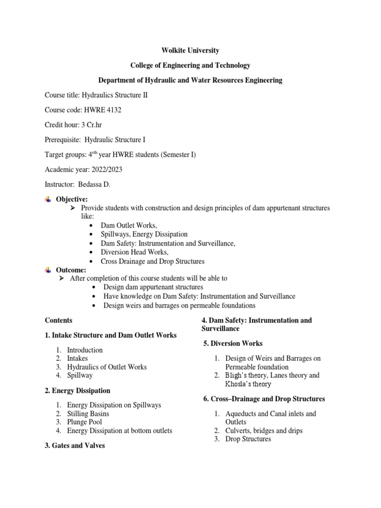 HS-II Outline - 4 | PDF | Spillway | Dam