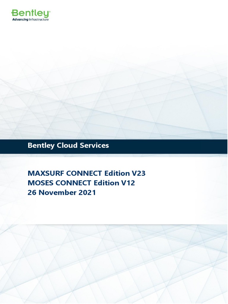 Bentley Connect Edition Overview | PDF
