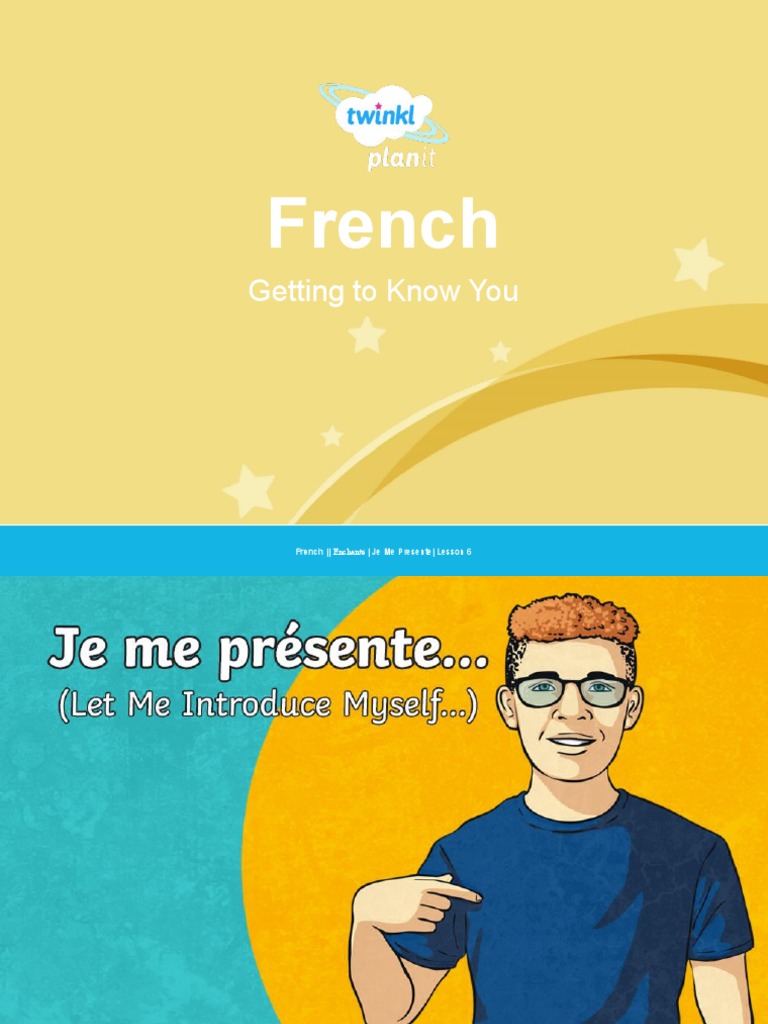 Lesson Presentation Je Me Présente | PDF