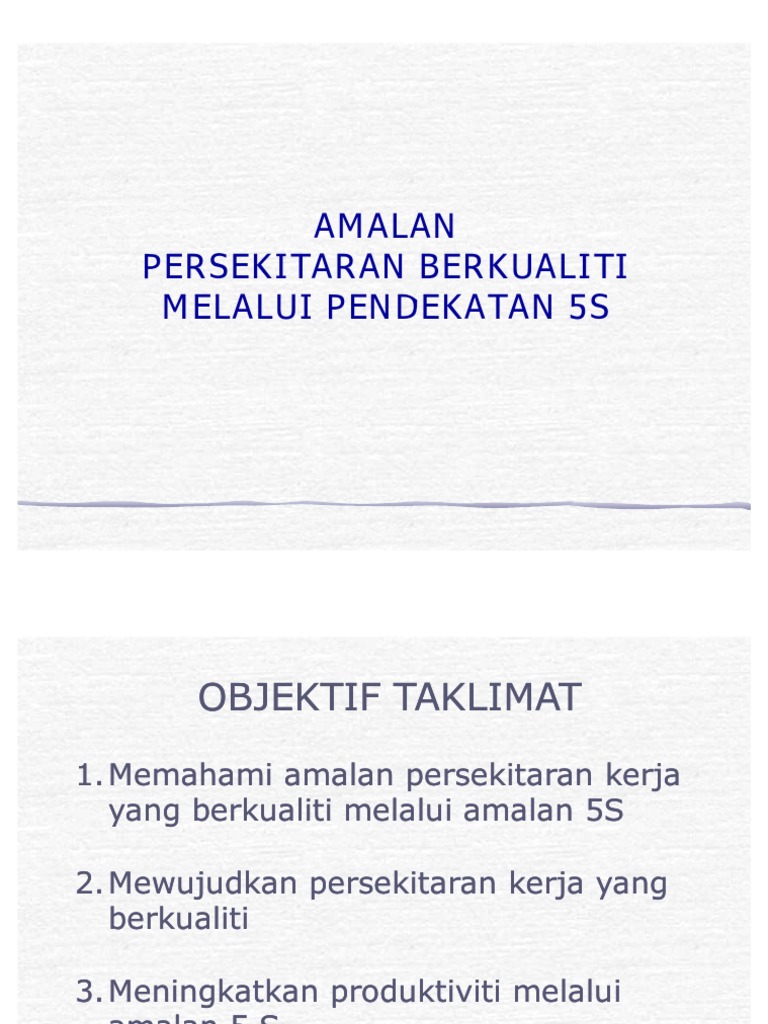 Amalan 5S | PDF