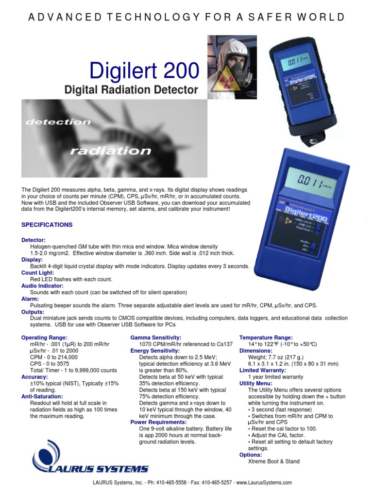 LS-Digilert200 Radiation Detector | PDF | Computer Engineering | Computing