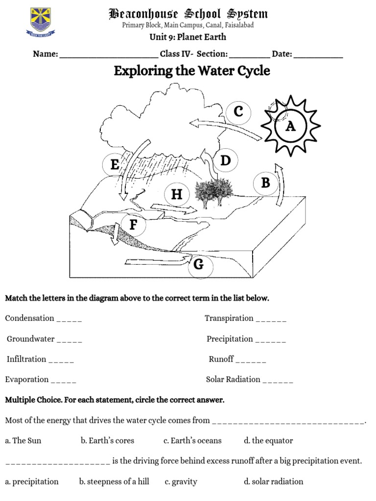 Exploring the Water Cycle Assessment | PDF | Water Cycle | Water