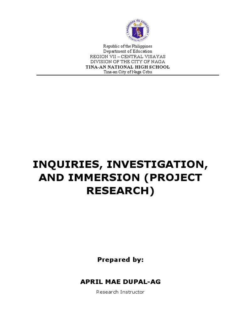 Title Proposal Contents | Download Free PDF | Question | Science