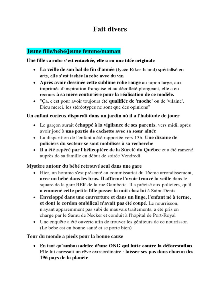 Faits Divers Plus de 100 | PDF | Aéroport | Autoroute