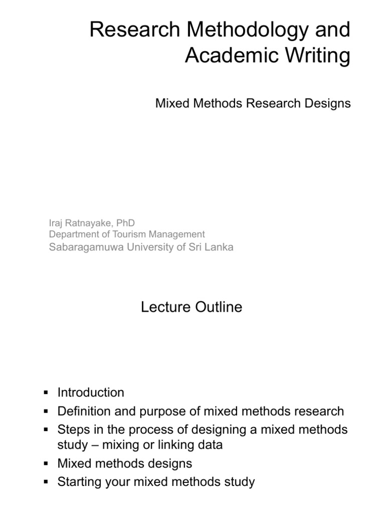 Mixed Methods Research Designs | PDF | Quantitative Research ...