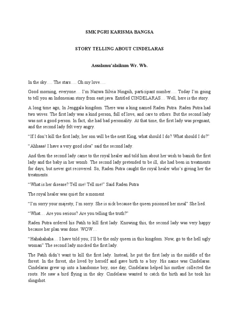 New Story Telling Cindelaras | PDF