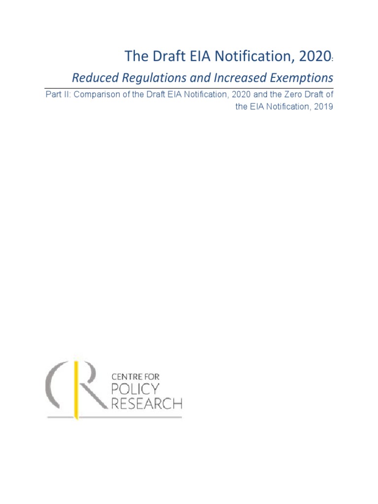 EIA Notification 2020-Draft | PDF | Environmental Impact Assessment ...