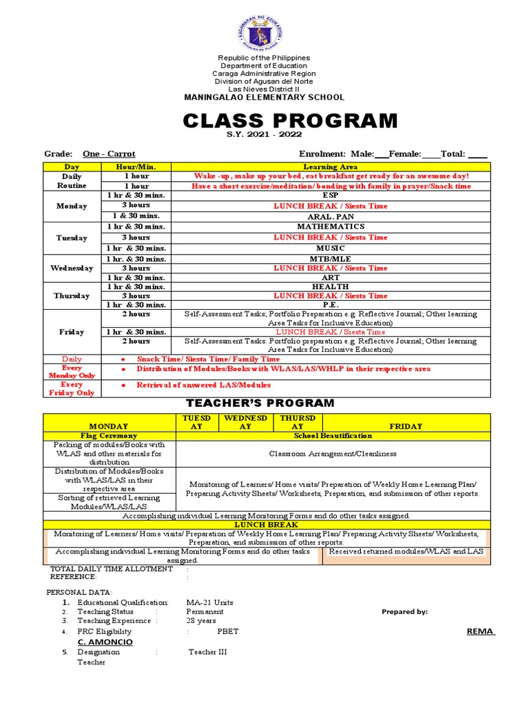 Class-Program REMA | PDF | Teaching | Cognition Class-Program REMA | PDF | Teaching | Cognition
