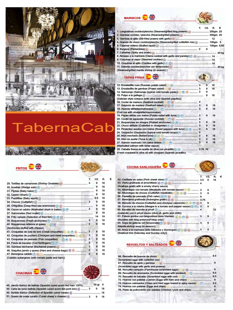Taberna Cabildo | PDF | Cuisine | Foods