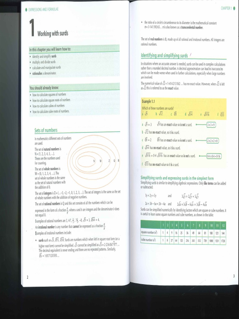 Leckie & Leckie N5 Student Book c.1 Surds | PDF