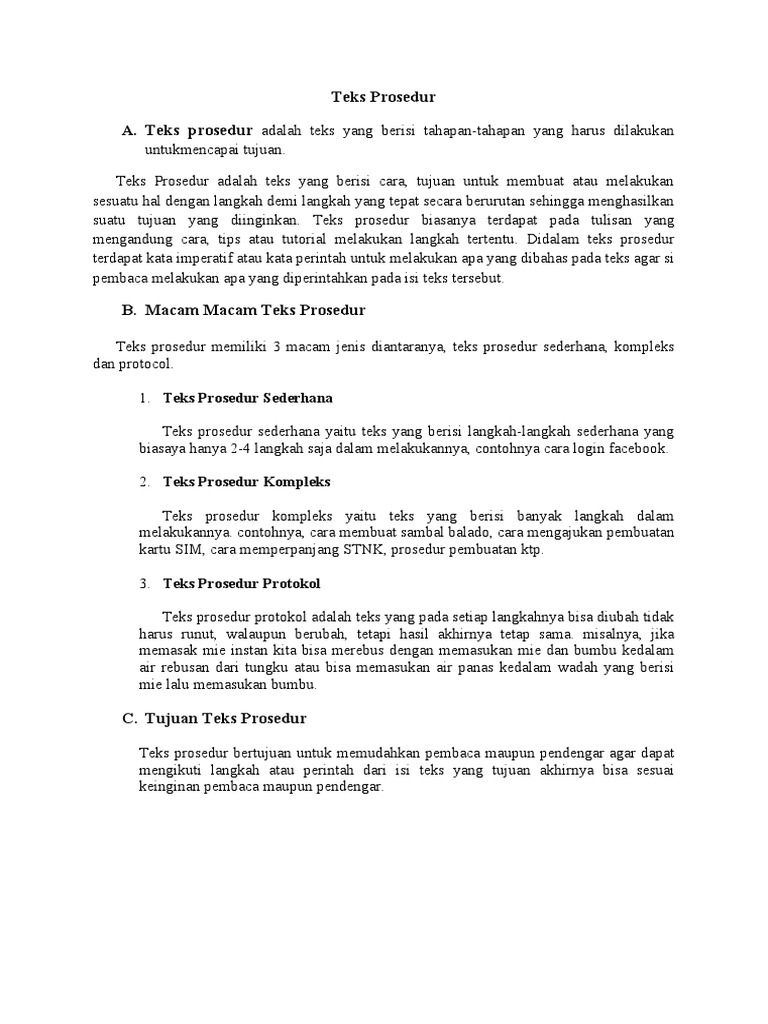 Teks Prosedur | PDF