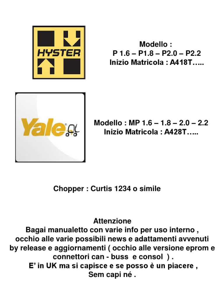 MP A428 Yale P A418 Hyster | PDF | Pipe (Fluid Conveyance) | Screw