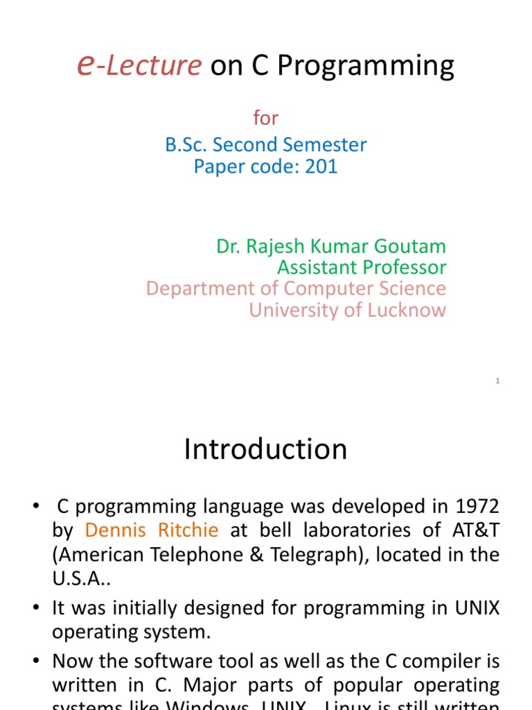C Prog Pdf Control Flow Computer Programming