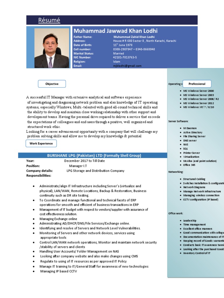 Lodhi CV | PDF | Computer Network | Databases