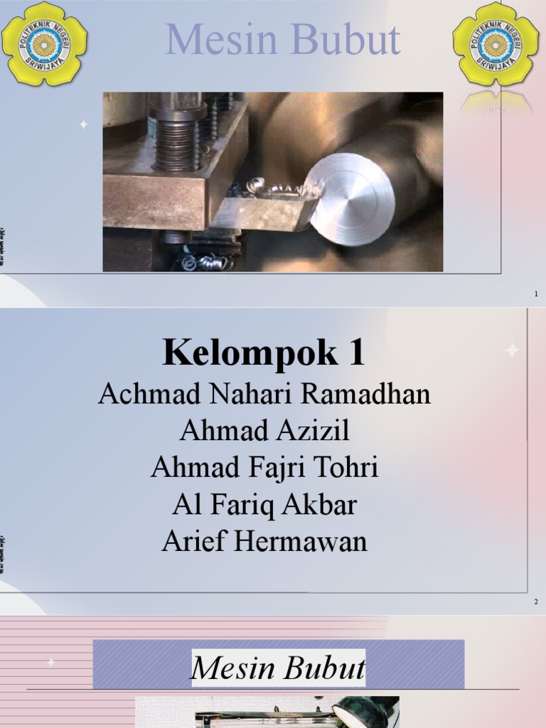 Tekmek PPT Mesin Bubut KEL1 | PDF