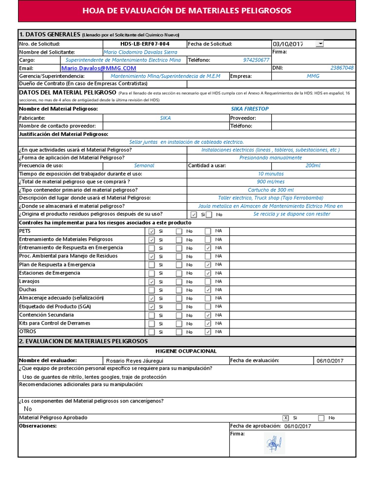 Sika Firestop - MMG | PDF | Residuos | Química