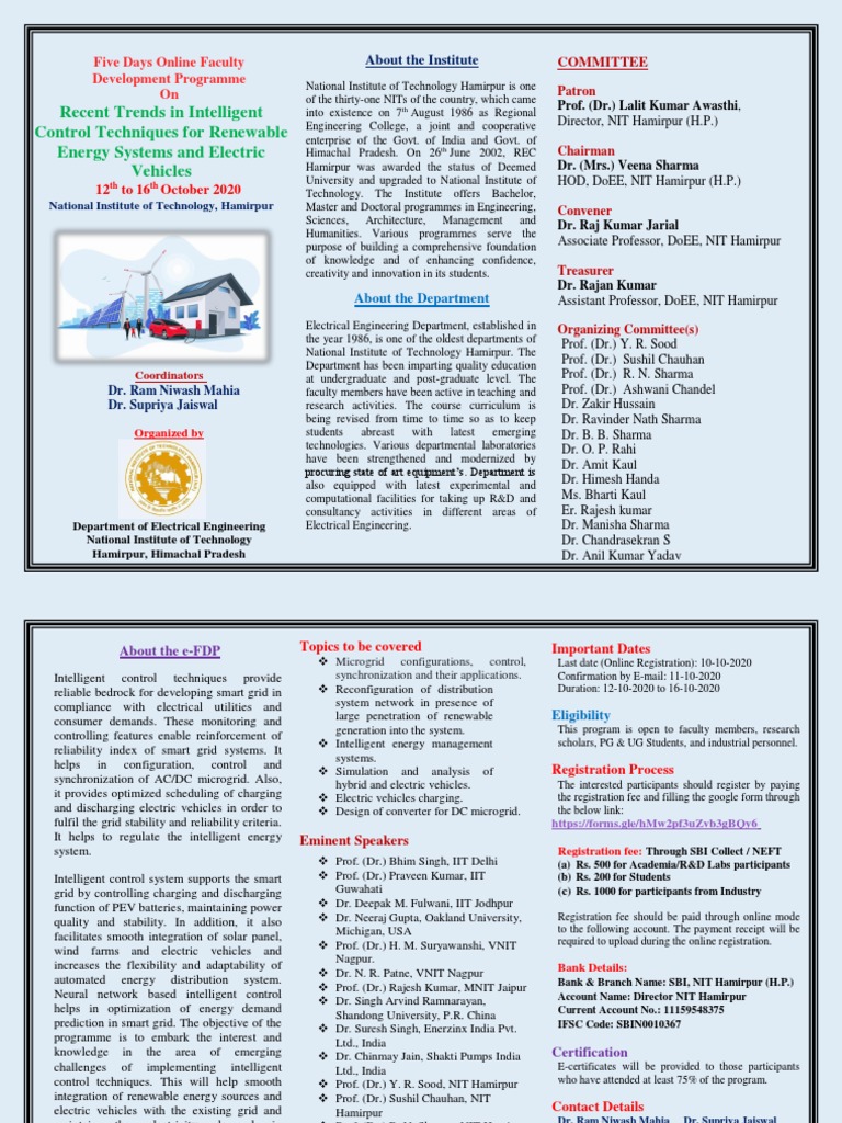 Final FDP Brochure Eed16020648824574 | PDF | Smart Grid | Electrical Grid