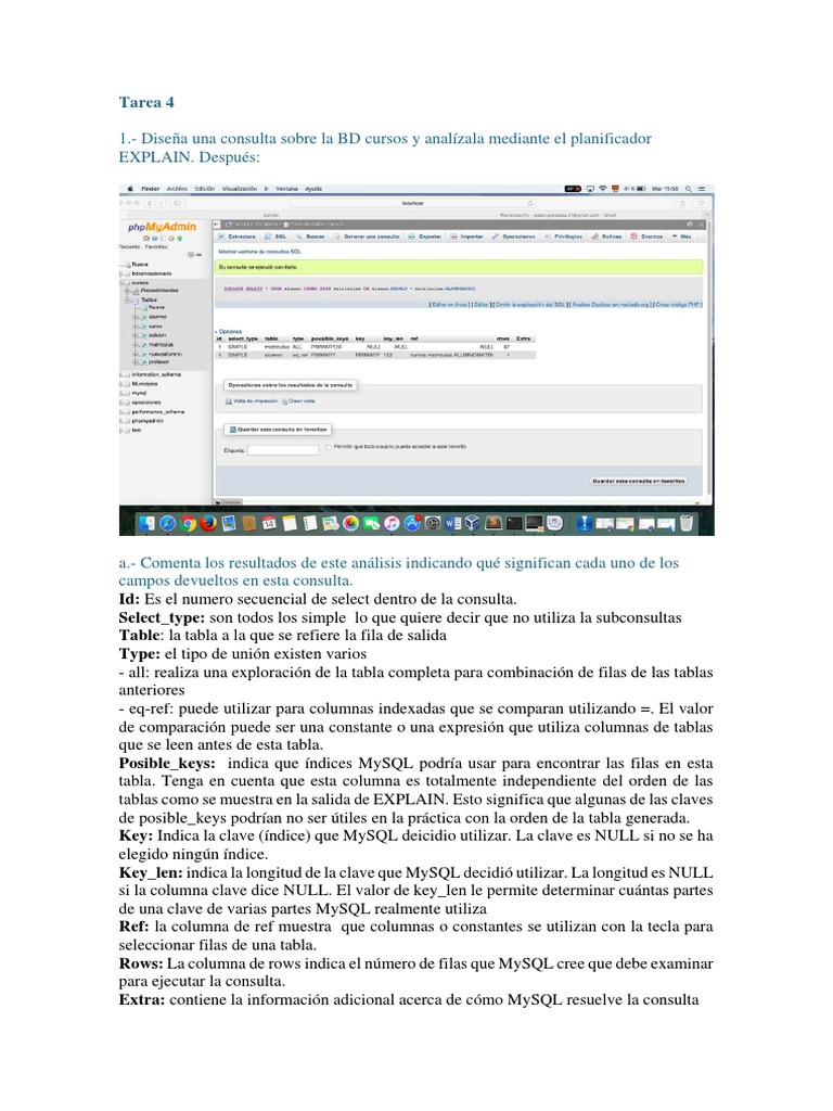 Gonzalez Vaca Pabel ASGBD04 Tarea | PDF | Caché (Computación) | Gestión de datos