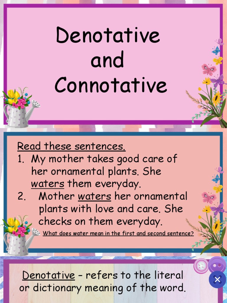 Denotative and Connotation | PDF
