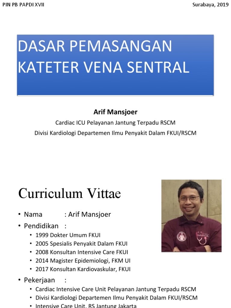Panduan Pemasangan Kateter Vena Sentral | PDF