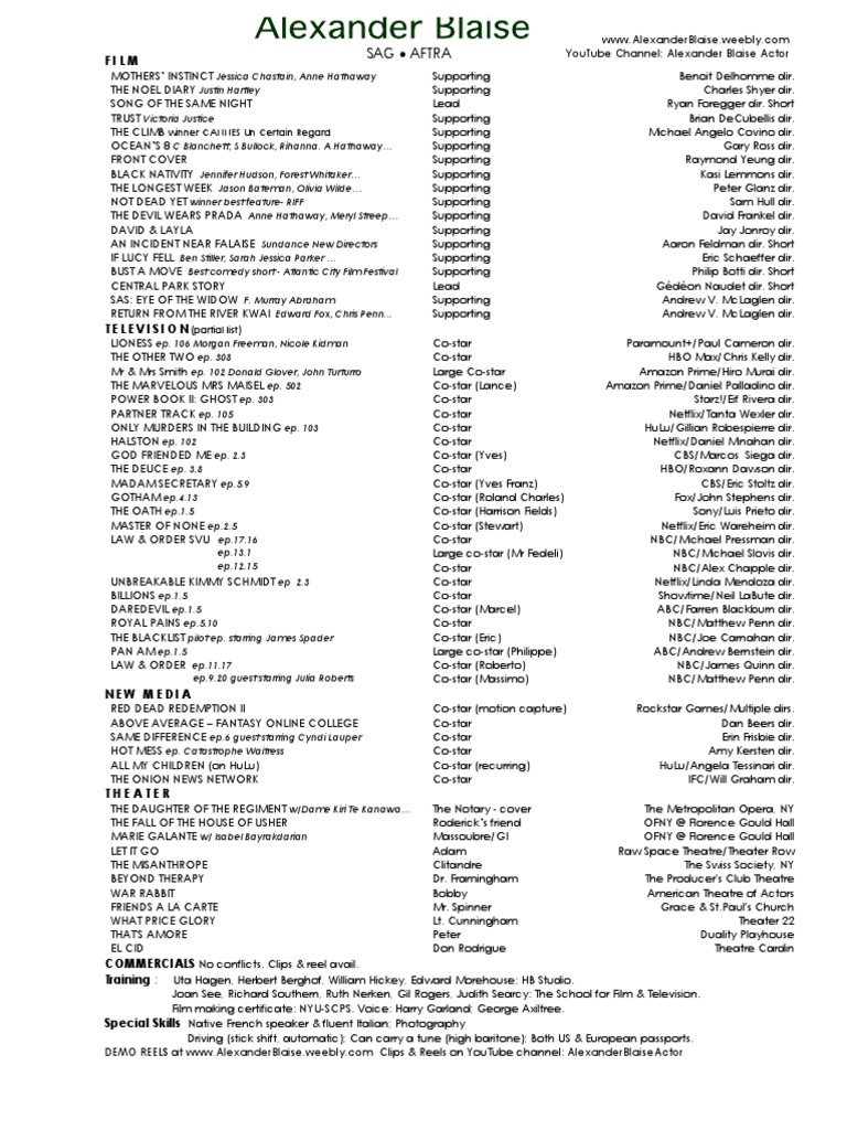 CV - Alexander Blaise | PDF