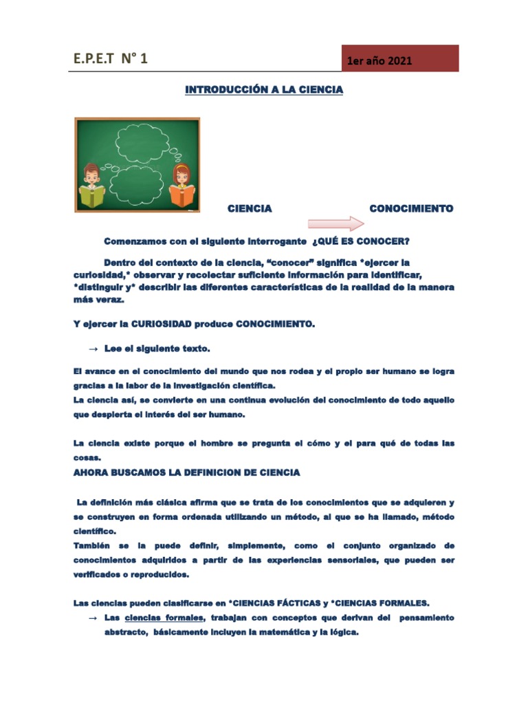 Clase 1 Introduccion A La Ciencia | PDF | Science | Método científico