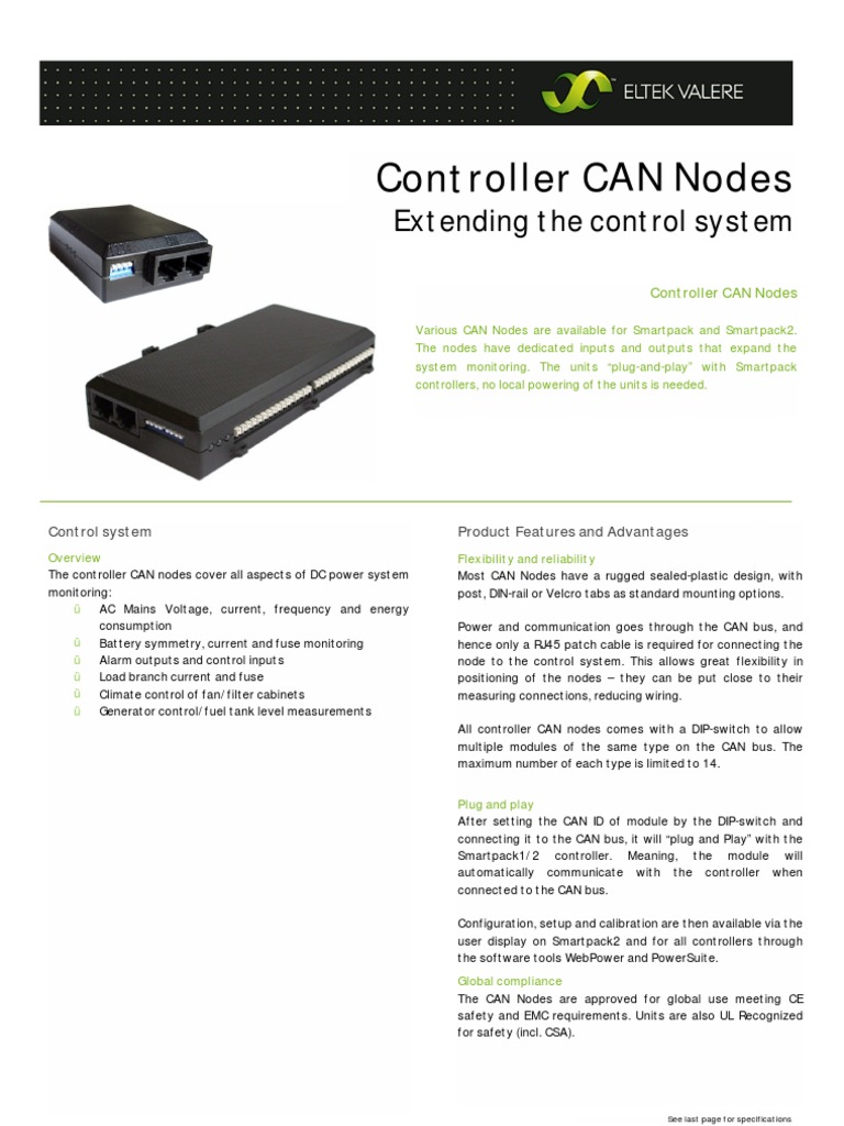 Controller CAN Nodes | PDF | Control System | Mains Electricity