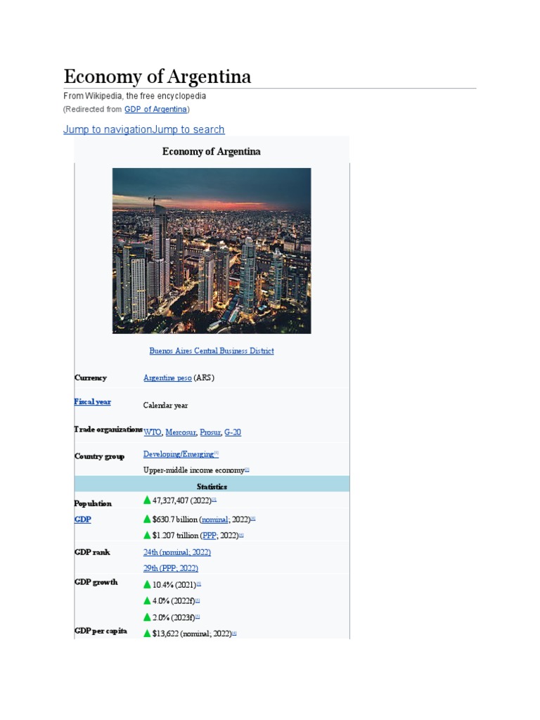 Economy of Argentina | PDF
