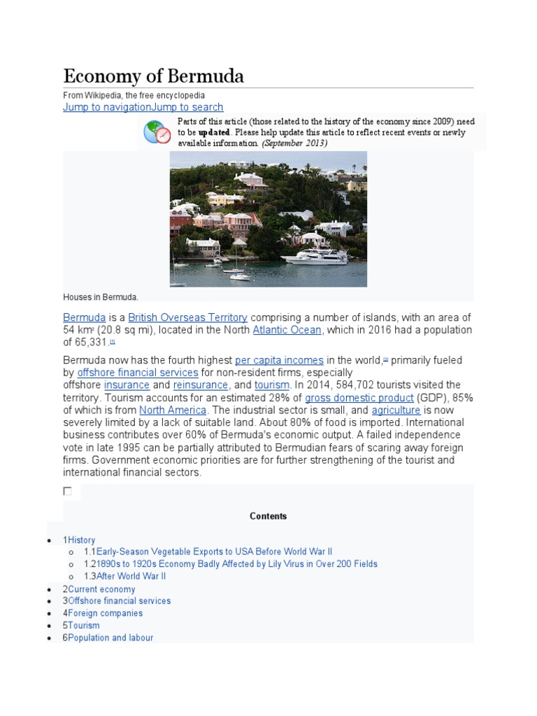 Economy of Bermuda | PDF | Economies