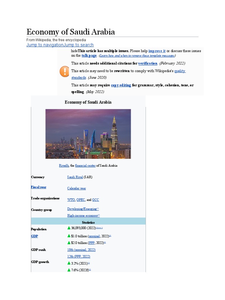 Economy of Saudi Arabia | PDF | Saudi Arabia | Price Of Oil