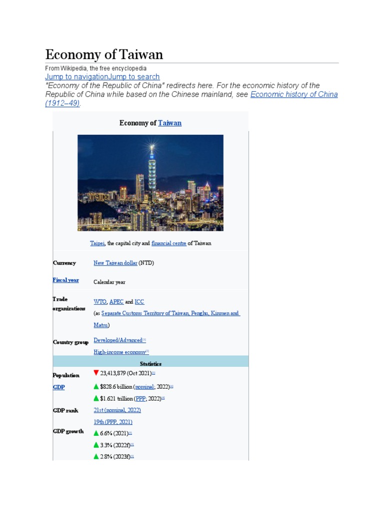 Economy of Taiwan | PDF | Economies