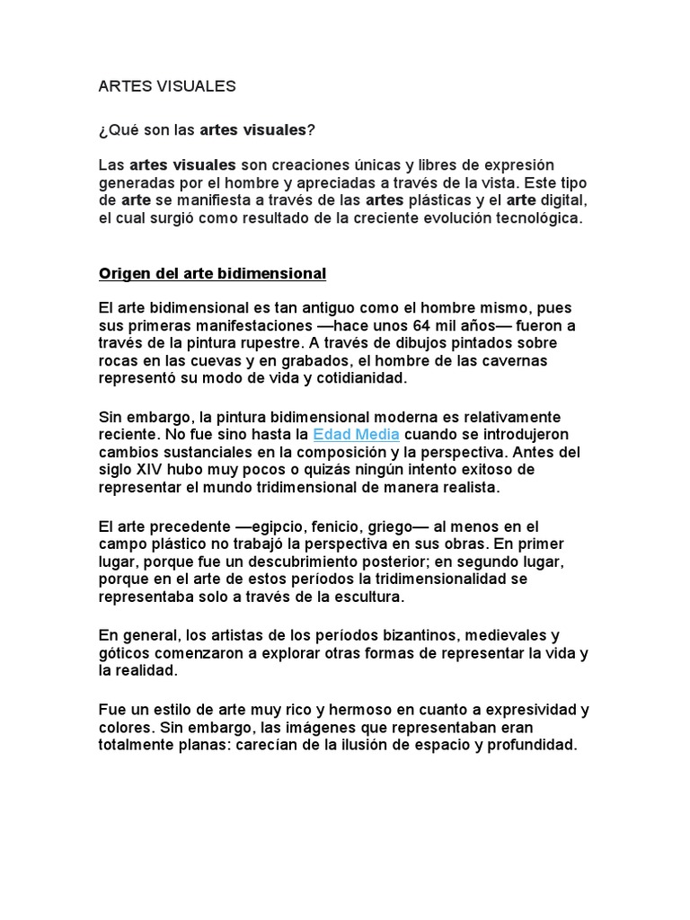 Artes Visuales | PDF