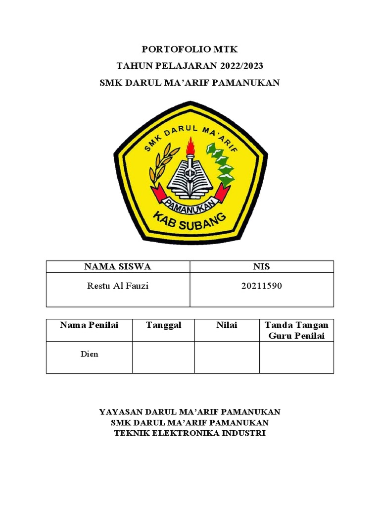 Portofolio MTK | PDF