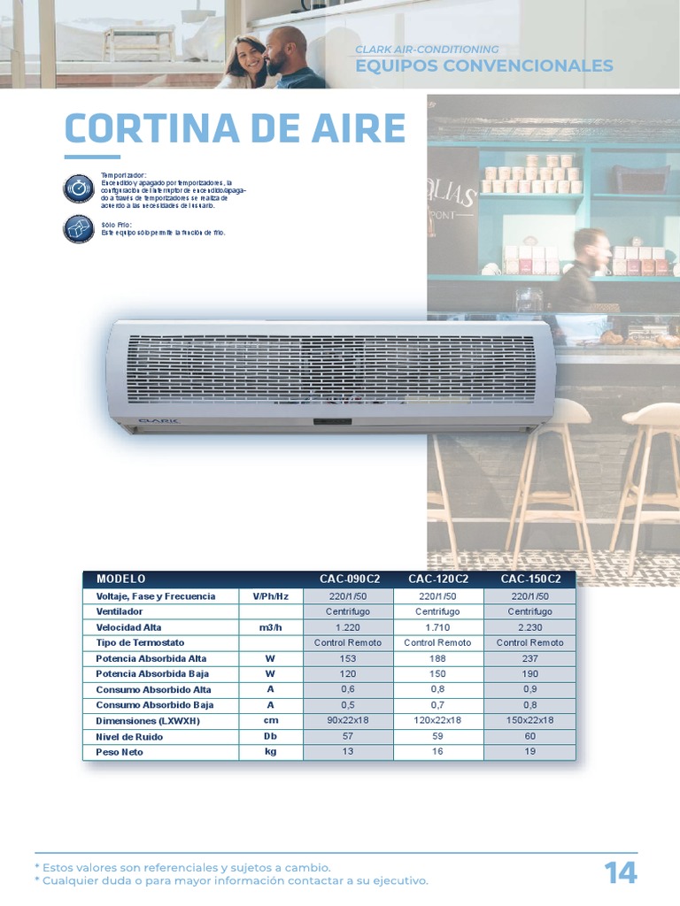 Ficha Tecnica Cortinas de Aire | PDF