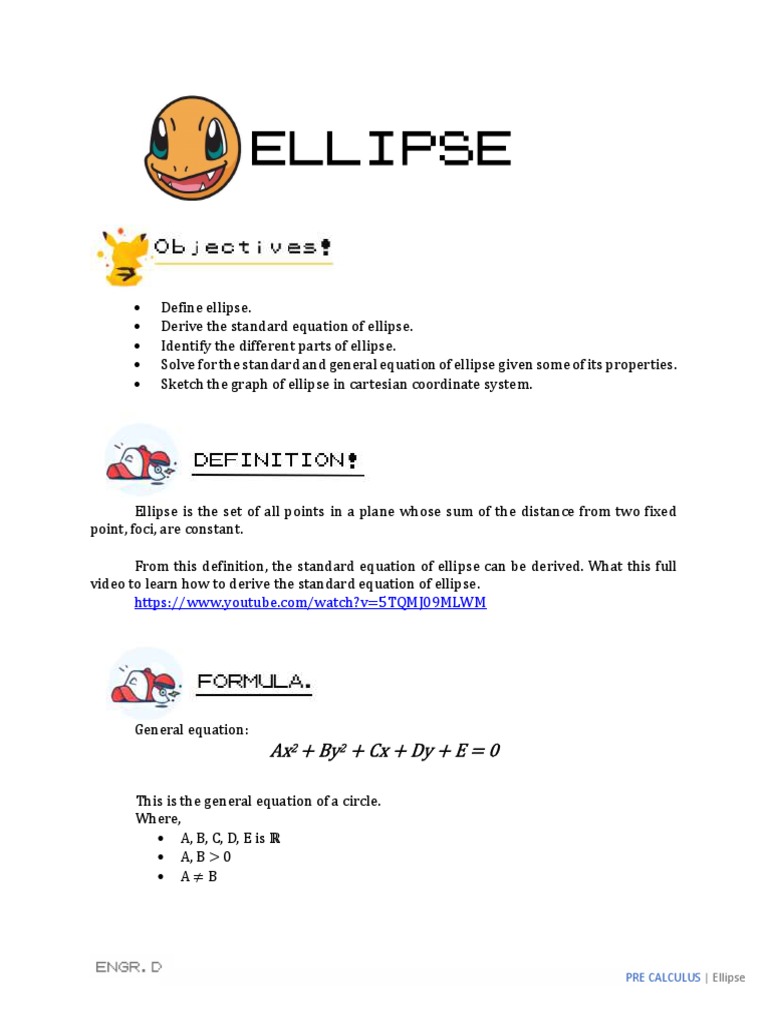ELLIPSE | PDF | Ellipse | Euclidean Geometry ELLIPSE | PDF | Ellipse | Euclidean Geometry
