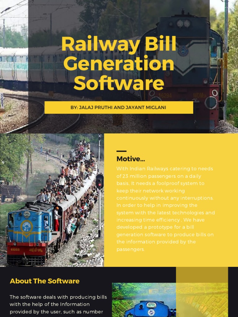 Railway Bill Generation Software CO Project | PDF | Software ...