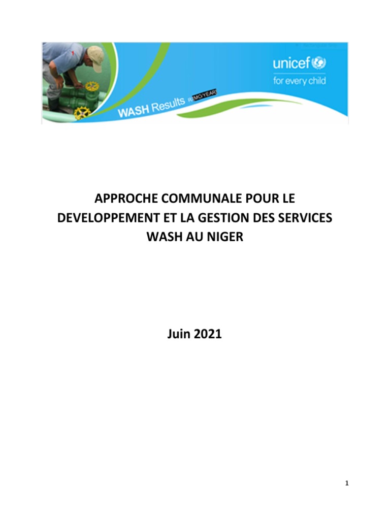 Field Note Approche Communale WASH Niger - June 2021 | PDF