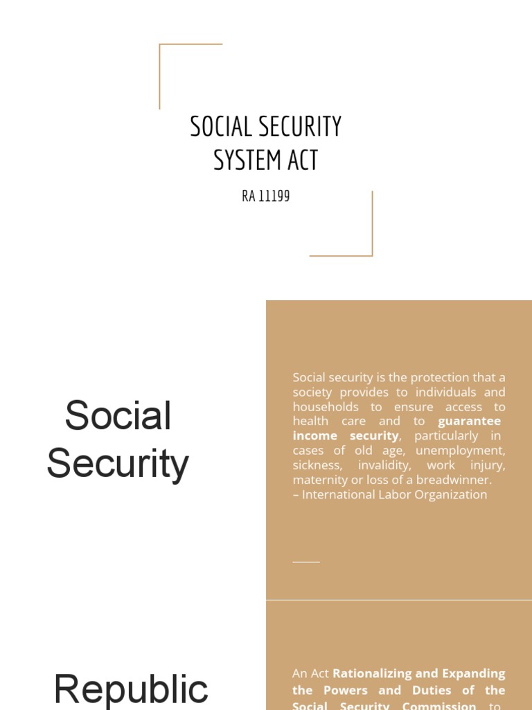 SSS LAW Presentation | Download Free PDF | Welfare | Employment