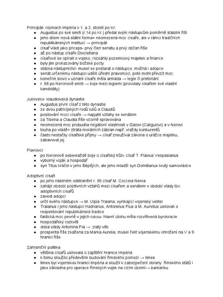 Principát - Rozmach Impéria V 1. Století | PDF