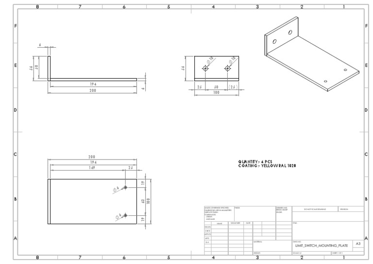 Limit Switch Mounting Plate | PDF | Mechanical Engineering