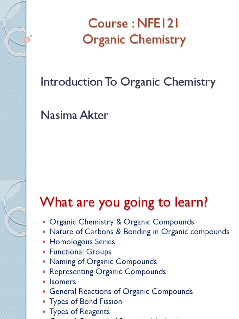 Introduction To Organic Chemistry | PDF | Isomer | Chirality (Chemistry)