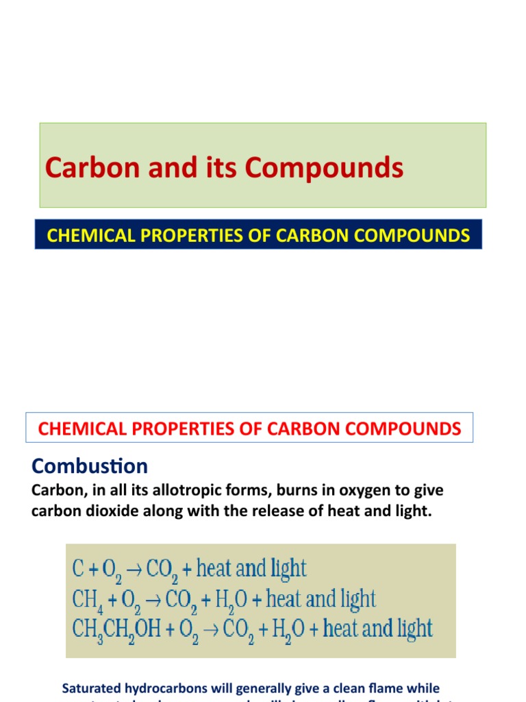 Carbon and Its Compounds | PDF | Ethanol | Acetic Acid