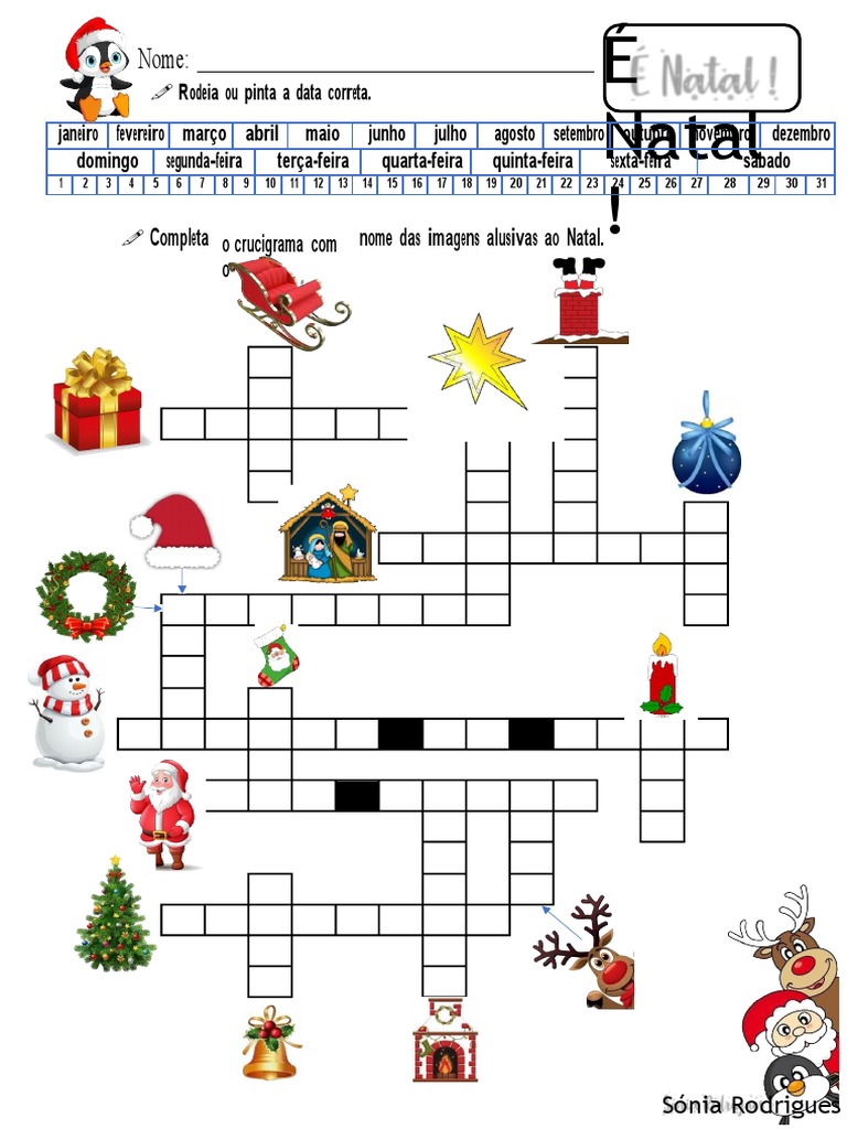 Palavras cruzadas sobre o Natal | PDF