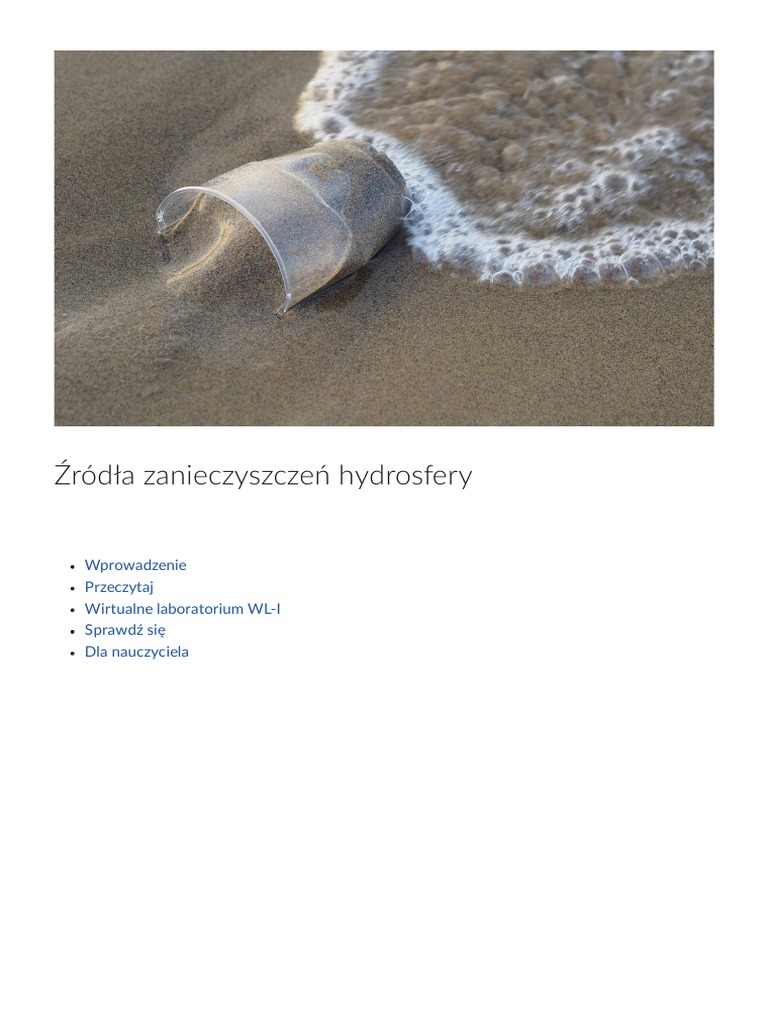 Zrodla Zanieczyszczen Hydrosfery | PDF