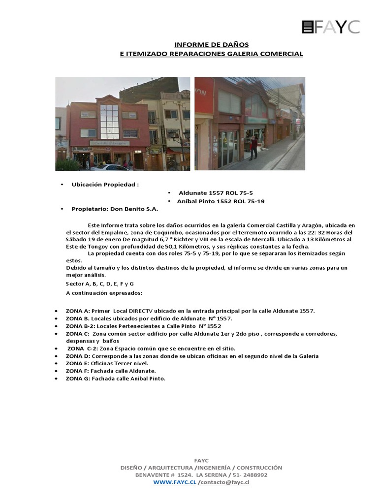 Informe Daños Don Benito S.A. 190219PDF | Descargar gratis PDF | Materiales de construcción ...