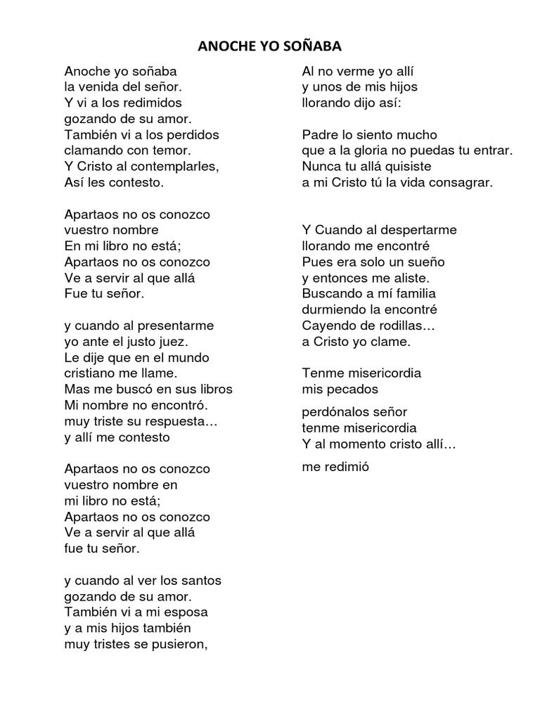 Anoche Yo Soñaba | PDF